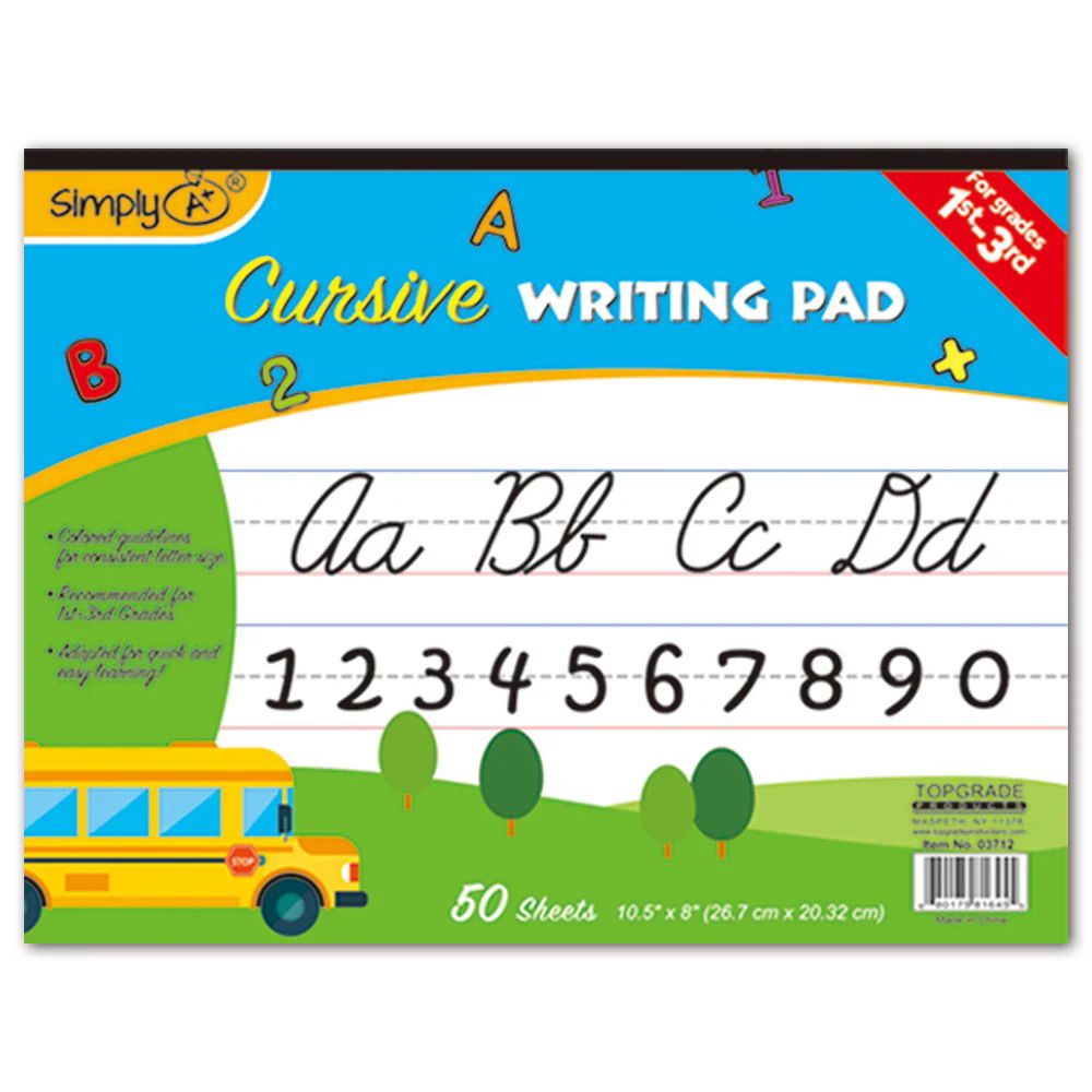 48 Pieces 50ct Cursive Writing Pad - Note Books & Writing Pads - at ...