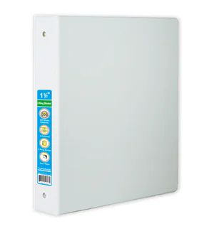 12 Pieces Hard Cover Binder White - Binders - at - alltimetrading.com