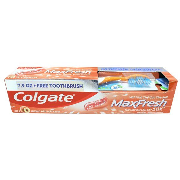 36 pieces Colgate Total Toothpaste 225g 7.93oz MaxFresh + TA Brush Icy ...
