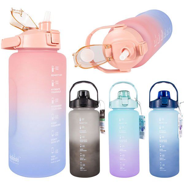12 Wholesale Splash Plastic Bottle 67.6ozoz Flip Cap w/ Lock & Handle ...