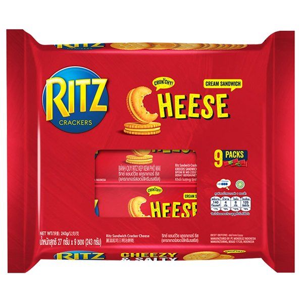 12 Wholesale Ritz Sandwich 27g 9PK Cheese - WSD