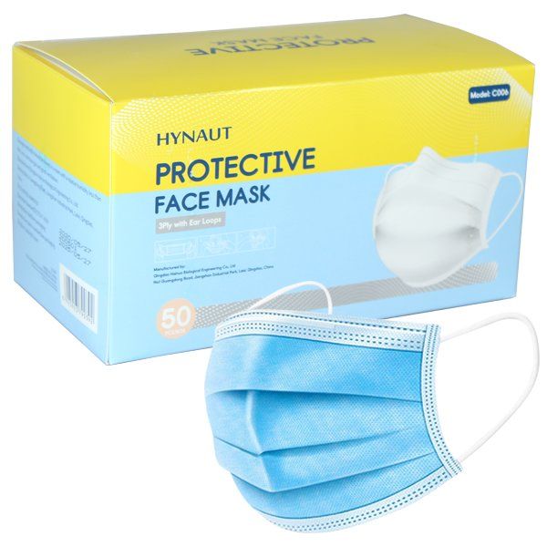 40 Wholesale Disposable Face Mask 3PL Blue - WSD