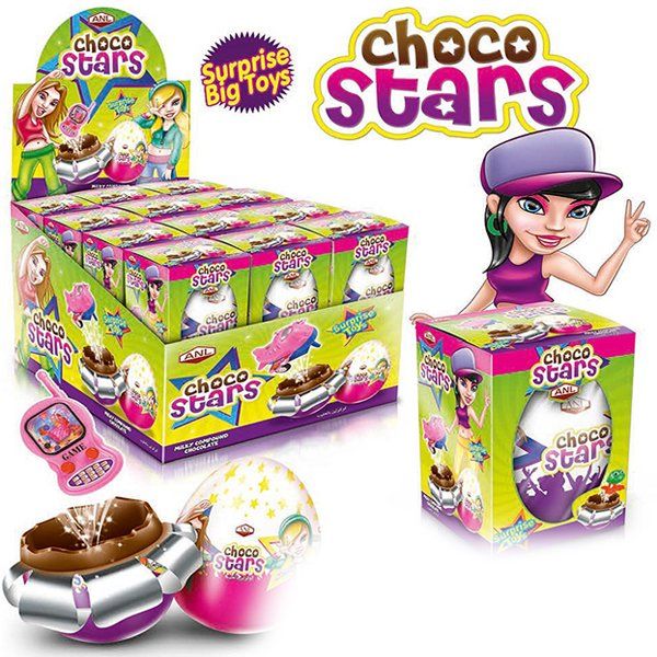 72 pieces Surprise Egg 2.46oz Choco Stars - Food & Beverage - at ...