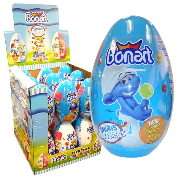18 pieces Surprise Egg Bonart Jumbo Smurfs - Food & Beverage - at ...