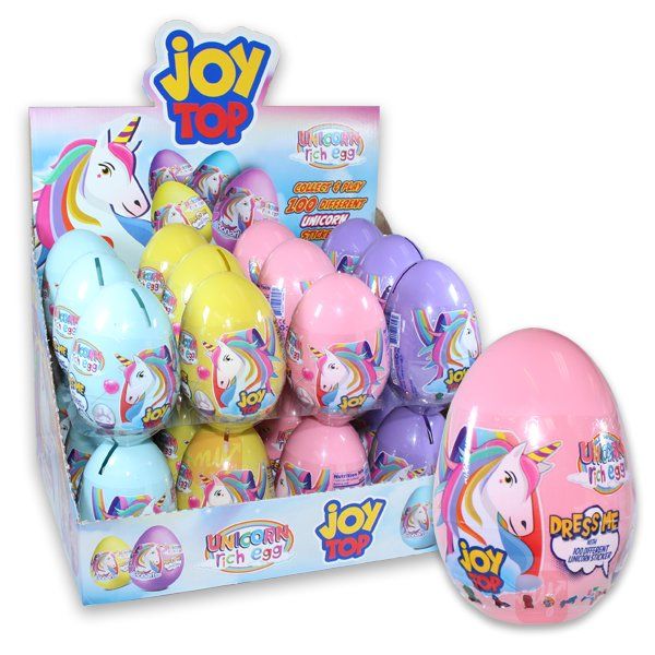 24 pieces Surprise Egg 30g Joy Top Unicorn - Food & Beverage - at ...