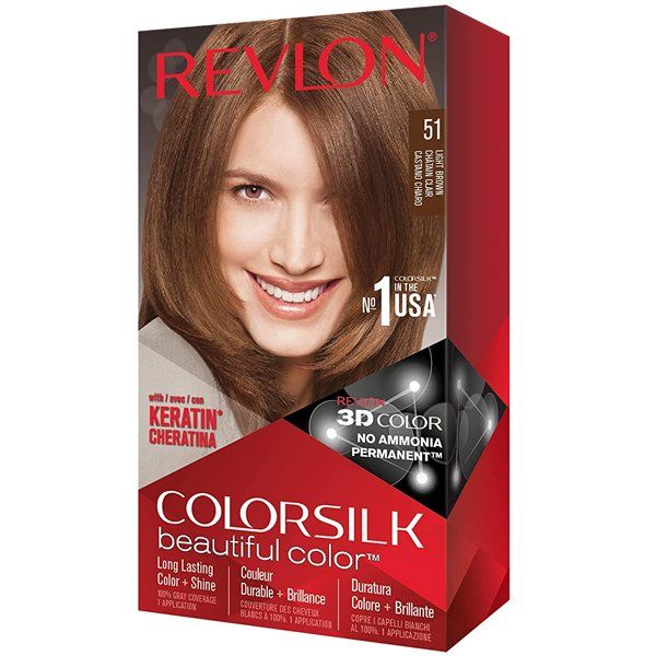 12 pieces Revlon ColorSilk Hair Color #51 Light Brown - Assorted ...
