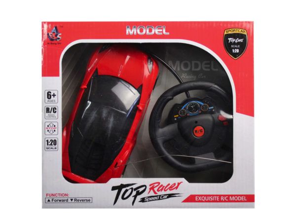 24 Wholesale Remote Control Red Race Car With Steering Wheel Remote - WSD