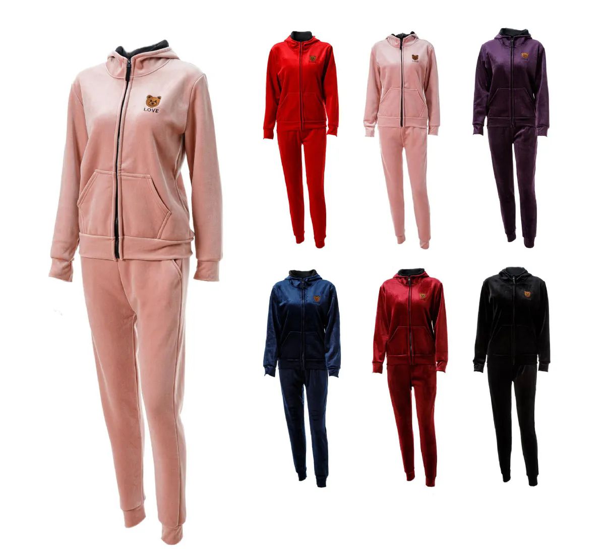 24 Pieces Ladies Winter Set Velour - Women's Active Wear Sets - at ...
