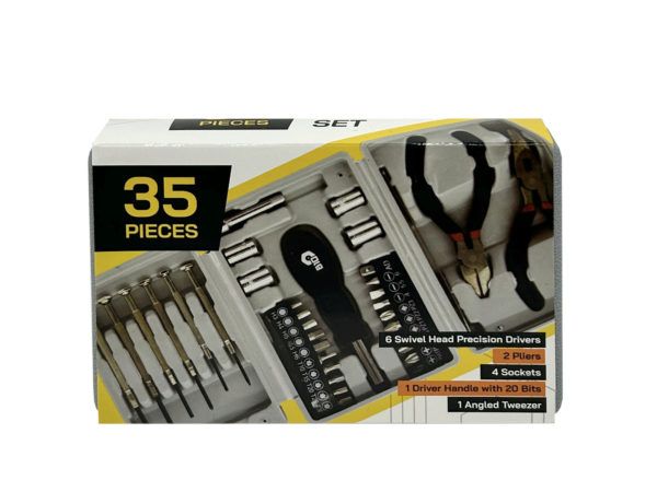 12 Wholesale 35 Piece MultI-Purpose Tool Kit With Storage Case - at ...