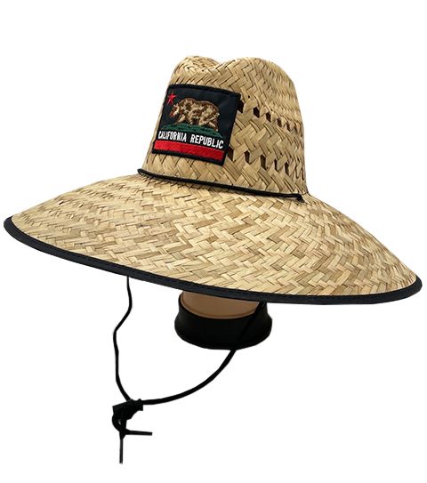 12 Pieces California Bear Straw Hat - Sun Hats - at - alltimetrading.com
