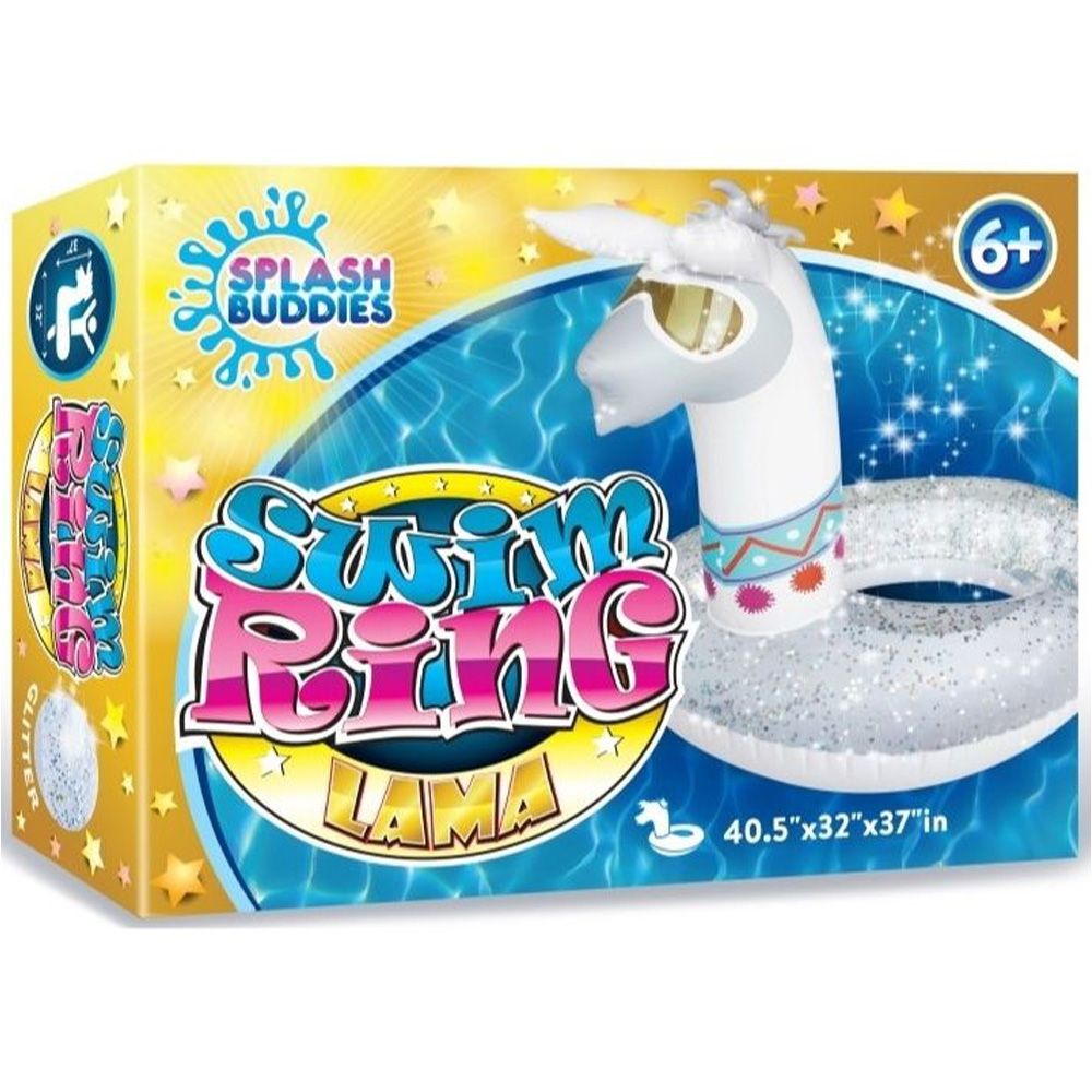 12 Pieces Inflatable Llama Glitter Pool Float Ring - Inflatables - at ...