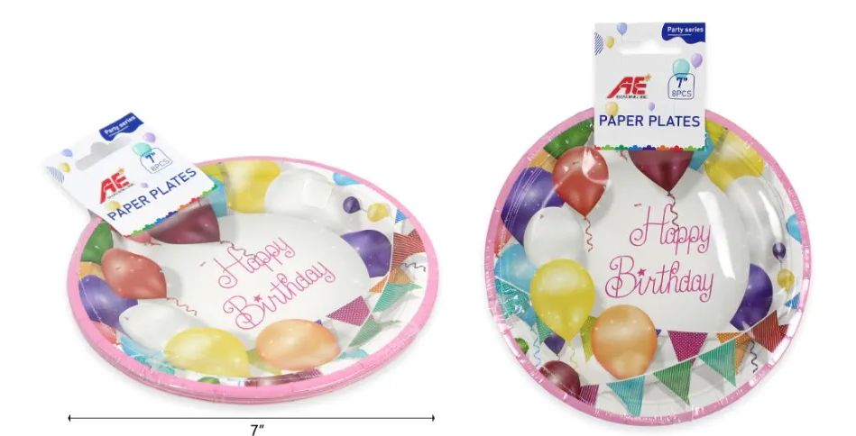 120 Pieces 8pc Pack Paper Plate - Party Paper Goods - at ...