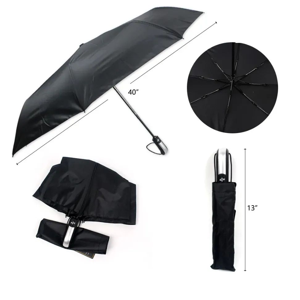 60 Pieces 40 Inch Auto Black Umbrella - Umbrellas & Rain Gear - at ...