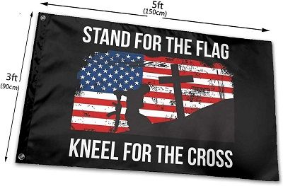 24 Wholesale 3'x5' Stand For The Flag, Kneel For The Cross Flag (shadow ...