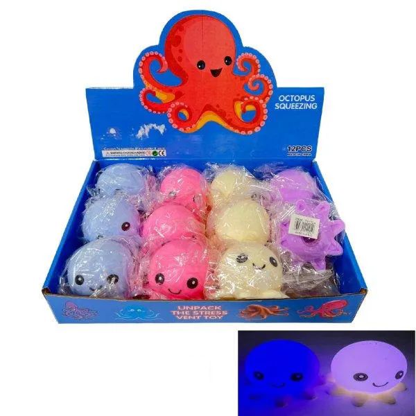 LighT-Up Squishy Toy [solid Octopus] - SB