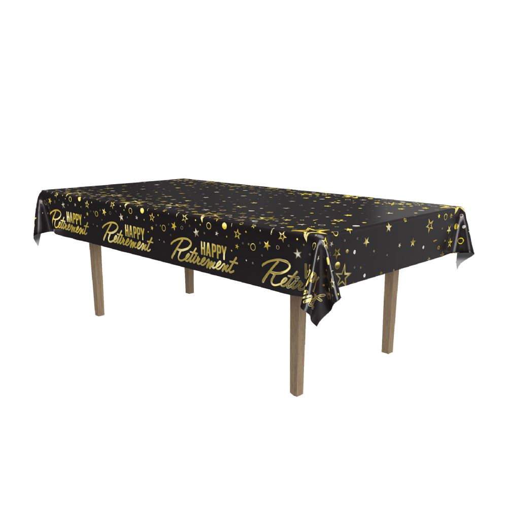 12 pieces Metallic Happy Retirement Tablecover - Table Runner - at ...