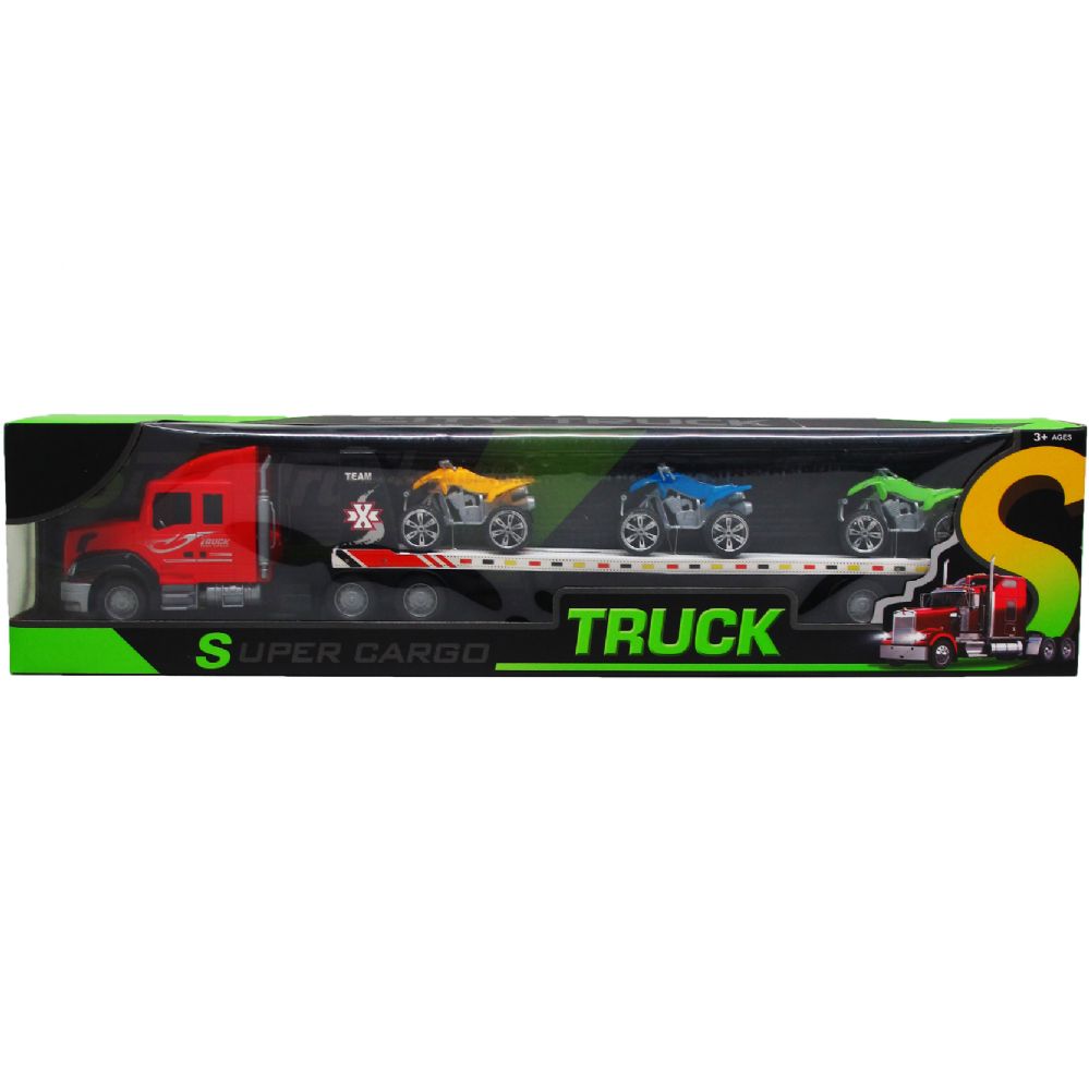 9 pieces 22.5" F/f Truck W/ 3pc 3" Moto In Window Box, 4 Assrt Clrs ...