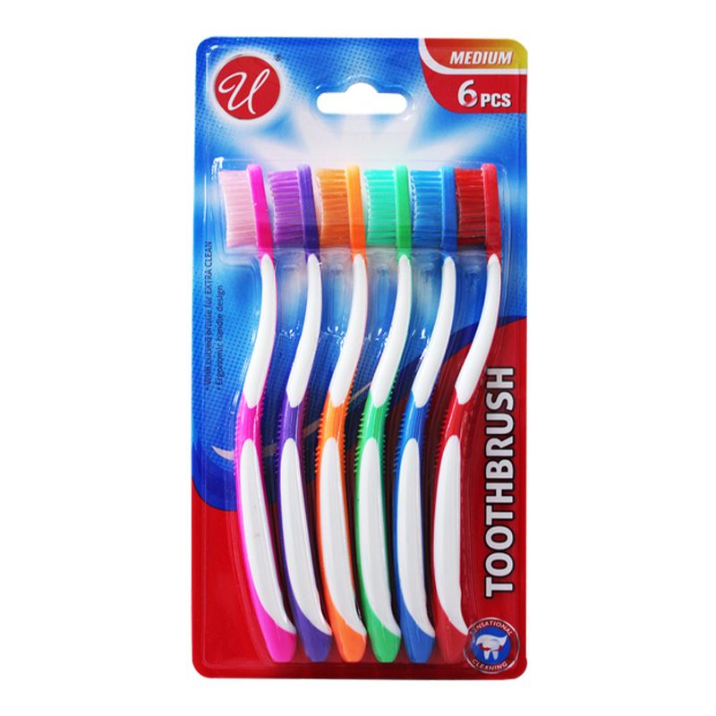 48 Packs 6 Pcs Value Pack Toothbrush Medium- - Toothbrushes and ...