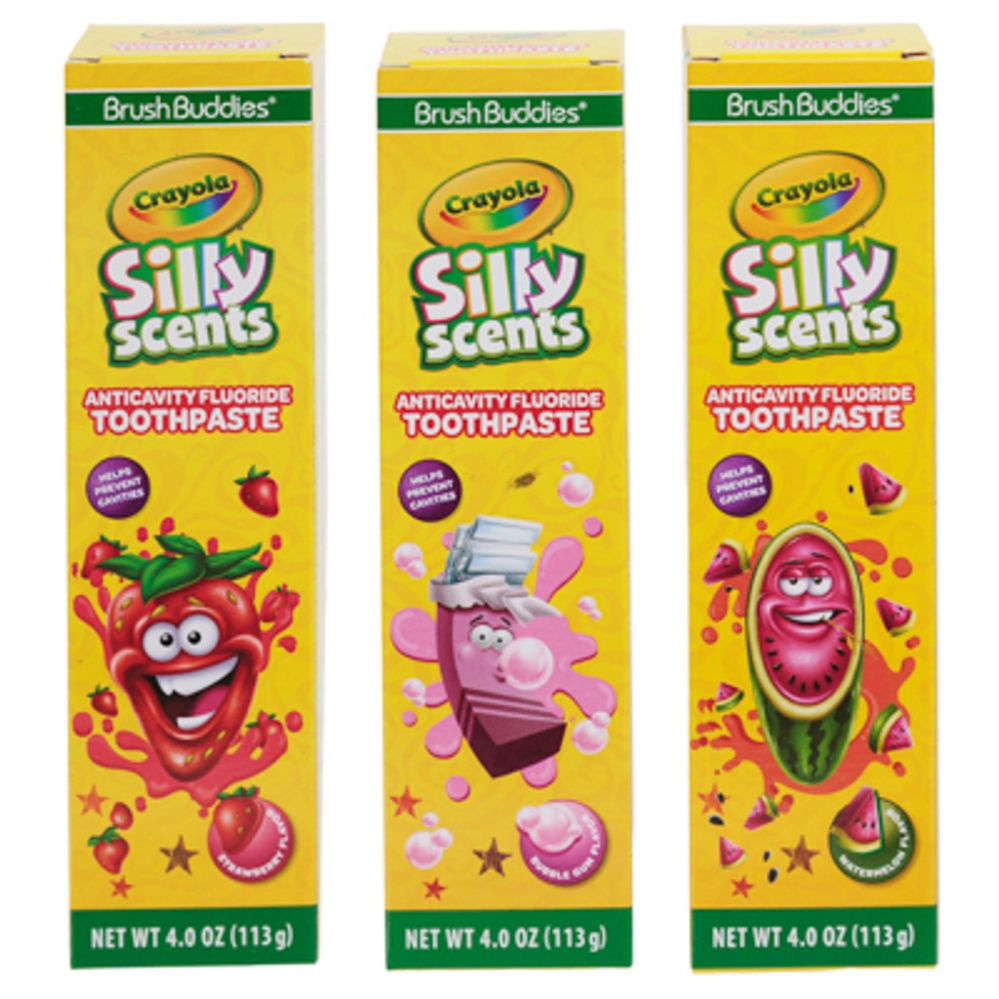24 pieces Toothpaste Crayola 4oz Silly Scents Bubble Gum, Strawberry ...