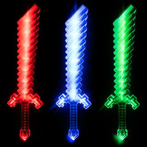 48 Wholesale LighT-Up Led Pixel Sword With Sound - WSD