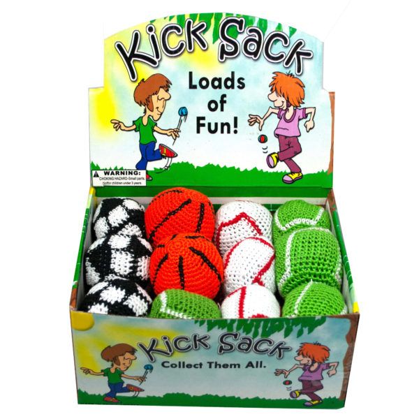 48 pieces Sports Theme Kick Sack Countertop Display - Outdoor ...