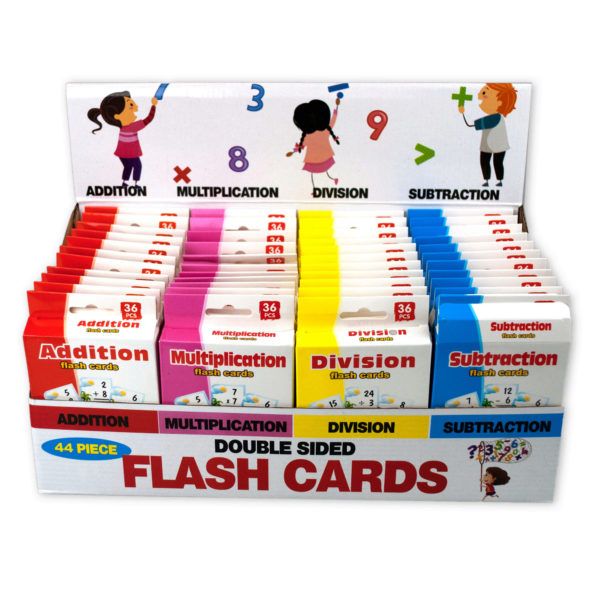 44 pieces Jumbo Double Sided Flash Cards Countertop Display - Store ...