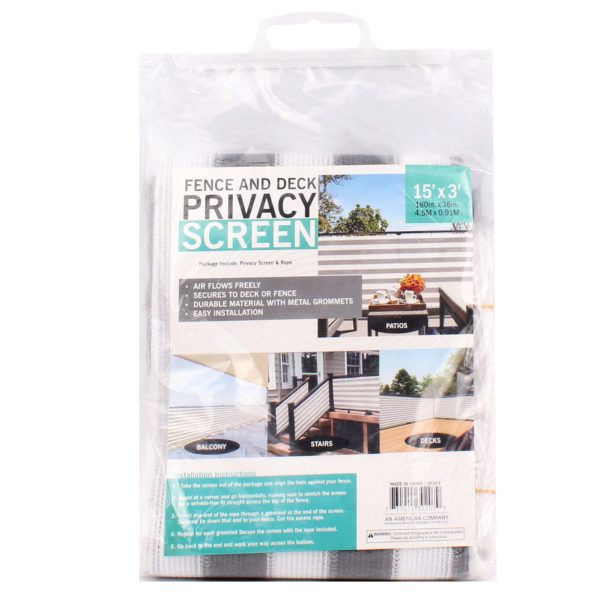 4 Wholesale 15' X 3' Air Flow Deck And Fence Privacy Screen - WSD