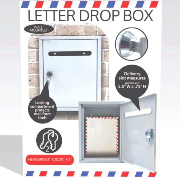 Wall Mounted Metal Letter Drop Box - SB