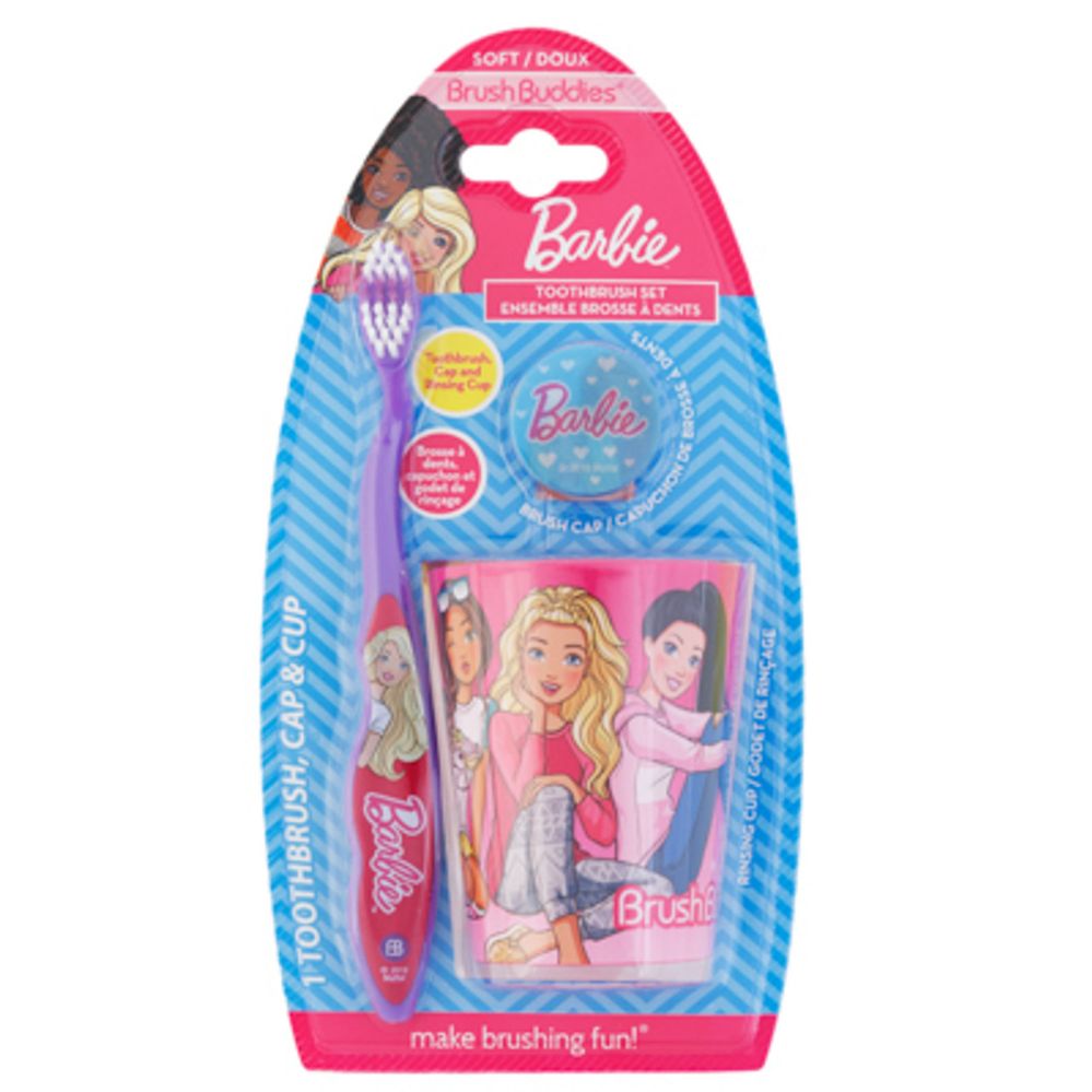 24 pieces Toothbrush Gift Set Barbie 3pc Set Toothbrush, Cup, Cap ...