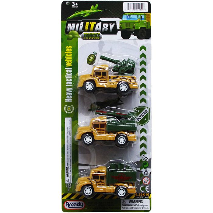 96 pieces 3pc F/w Combat Truck On Blister Card, Assrt - Car, Planes ...