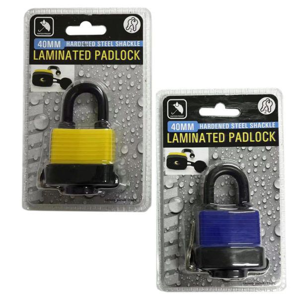 12 pieces 40mm Waterproof Laminated Lock With Keys - Padlocks and ...