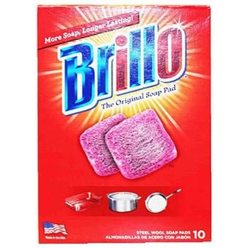 12 Wholesale 10ct Brillo Steel Wool Soap Pads - WSD