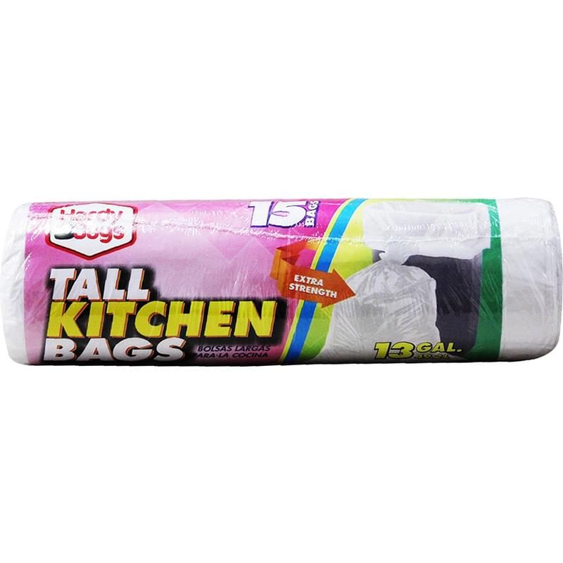 24 pieces 15ct Hardy Bag 13gal White Roll Bag - Garbage & Storage Bags ...