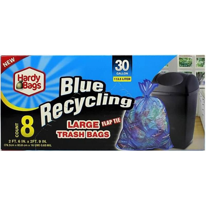 24 pieces 8ct Hardy Bag30gal Blue Recy Trsh Bag - Garbage & Storage ...