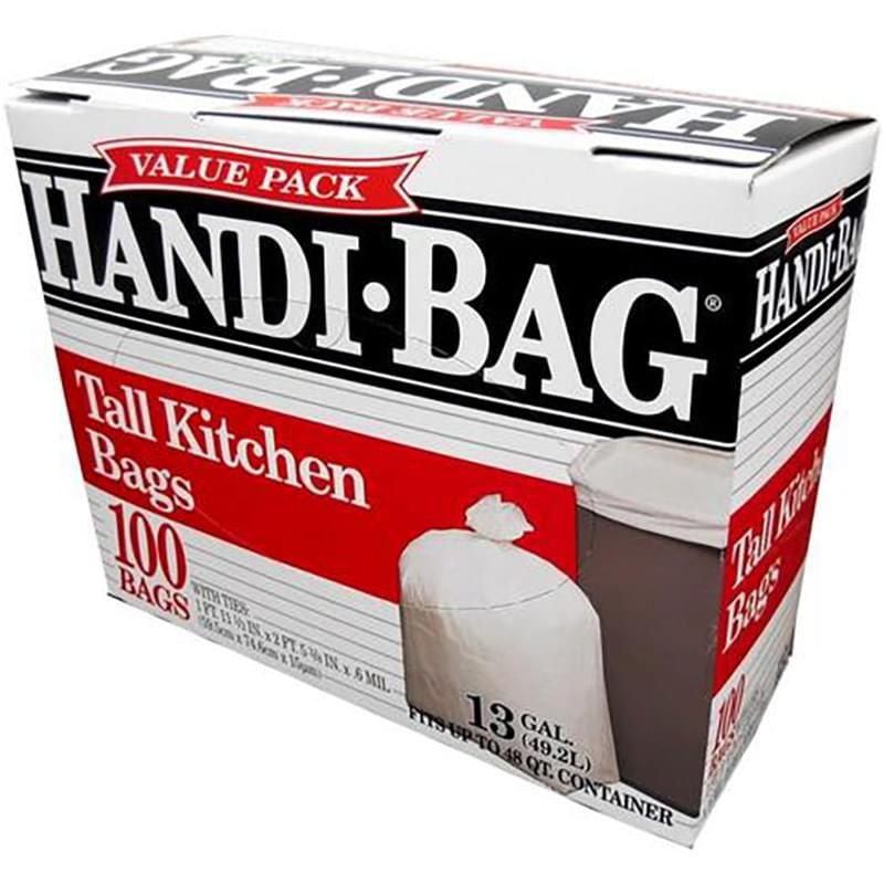 6 pieces Habfk100 100ct 13gal Tall Kitchen Bag - Garbage & Storage Bags ...