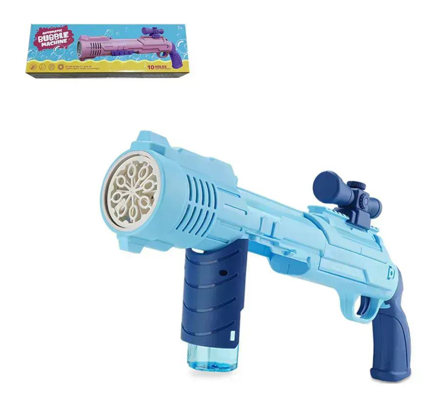 18 Wholesale 16" 10 Hole Rifle Bubble Gun With Light And Sound - WSD