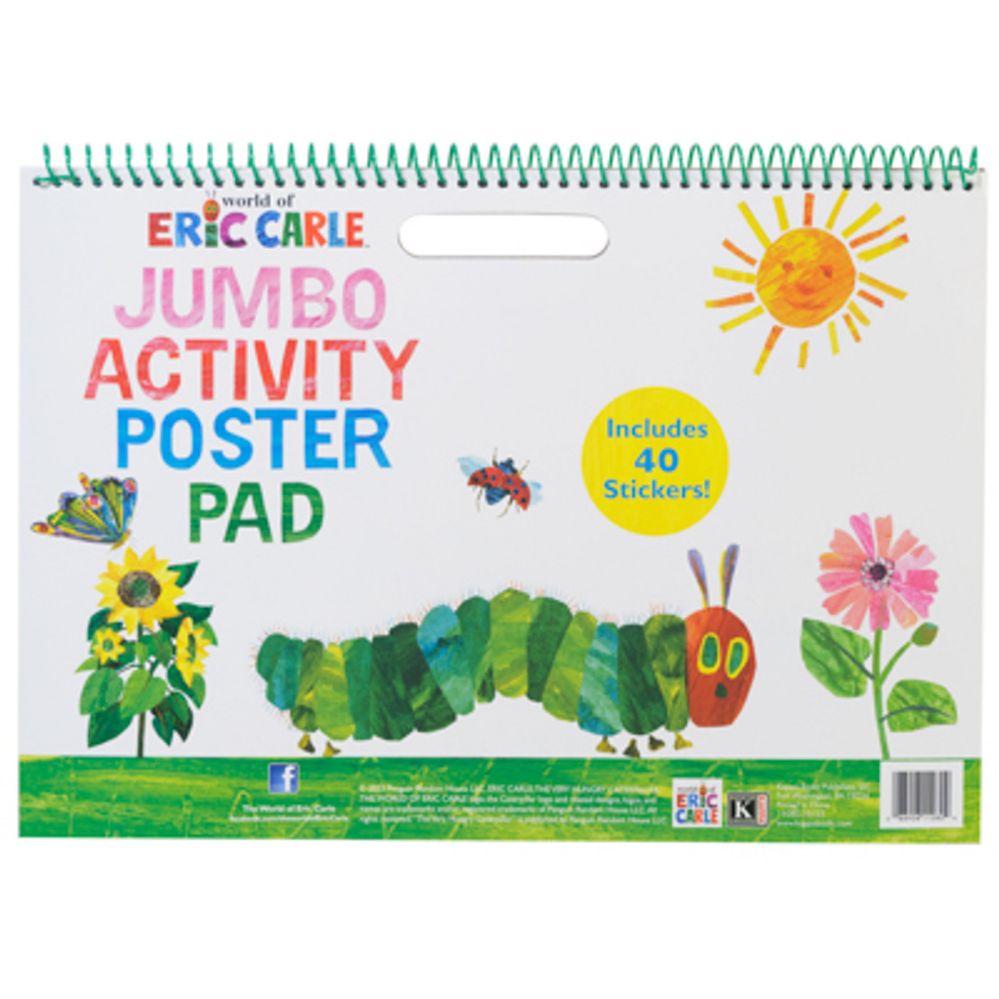 24 pieces Eric Carle Jumbo Activity Pad 11 X 16 2 Assorted Counter ...