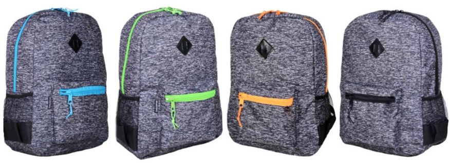 24 Pieces Backpack 18 X 13 X 6.7 Inches Jumbo #10 Zippers Padded Back ...