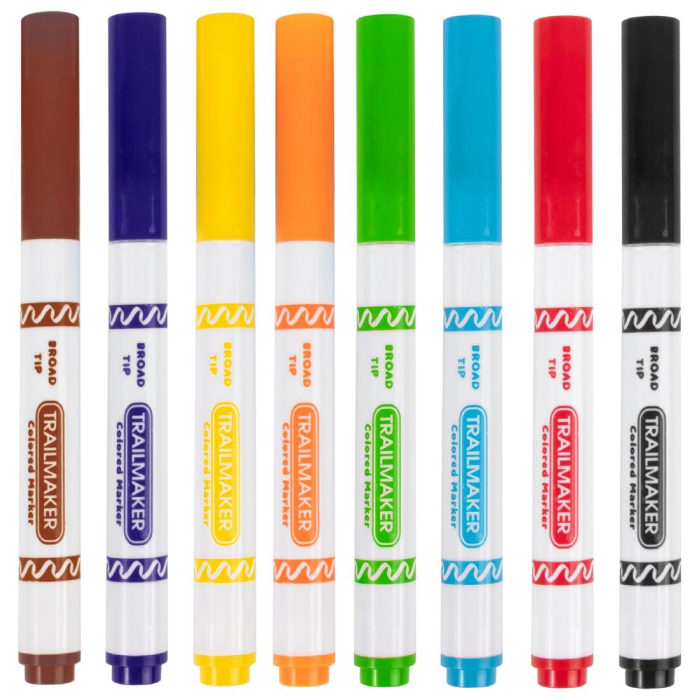 100 Pieces Broad Tip Colored Markers - 8 Pack - Markers - at ...
