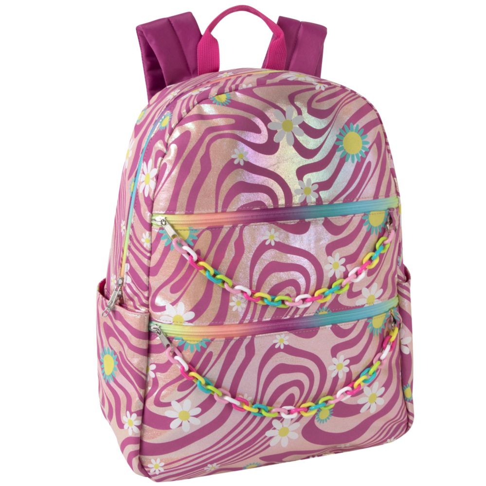 24 pieces 17 Inch Animal Print Rainbow Chain Backpack - Backpacks 17 ...