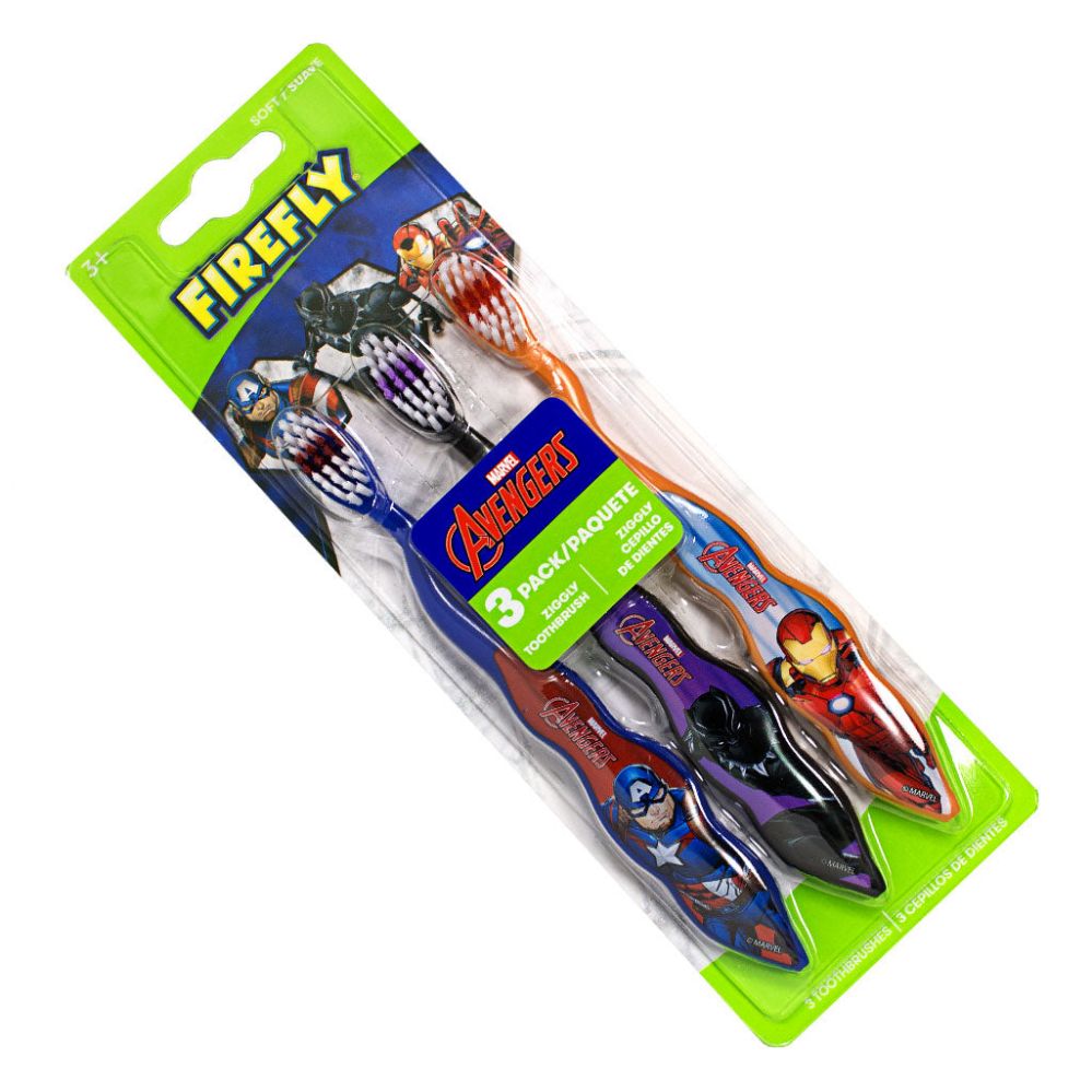 72 Pieces Firefly Marvel Avengers Soft Toothbrush 3 Pack - Toothbrushes ...