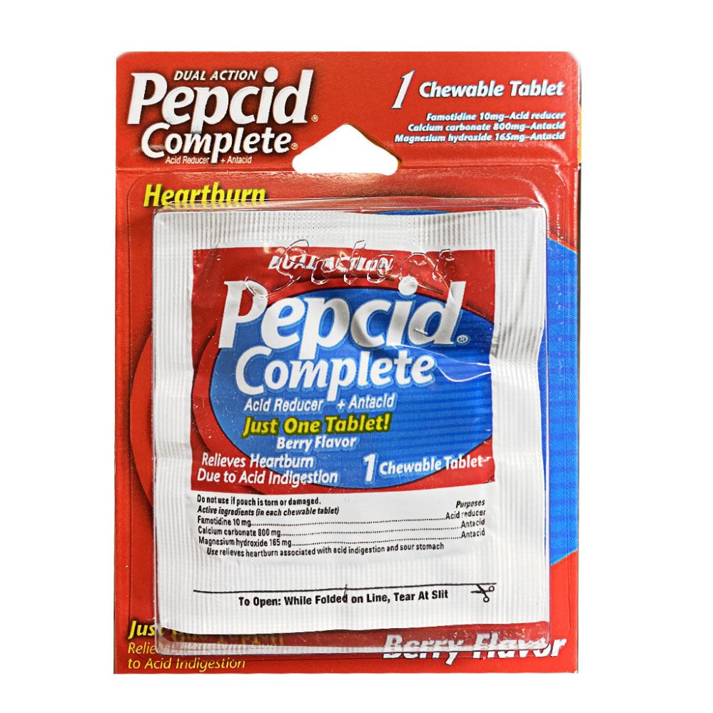12 Pieces Pepcid Complete Chewables Carded - Card of 2 - Pain and ...