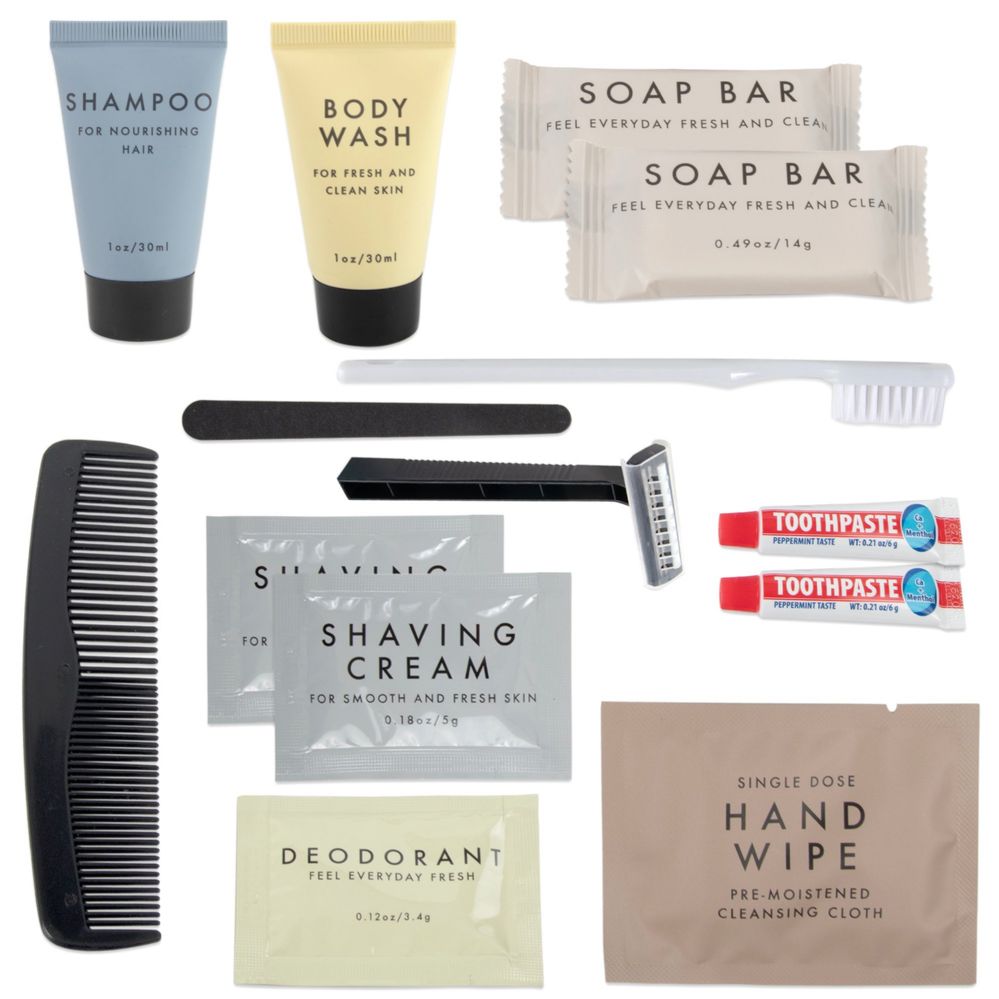 50 Sets Classic 15 Piece Travel Hygiene Kit - Hygiene kits - at ...
