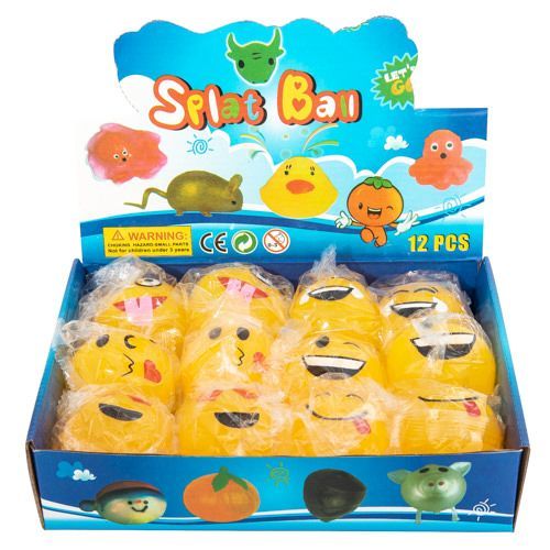 12 pieces Emoji Splat Ball (12 Pack) - Balls - at - alltimetrading.com
