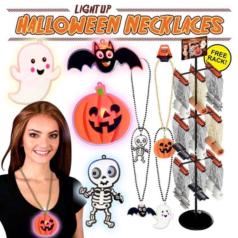 192 pieces 192pc Spooky Halloween Flashing Chains Display - Halloween ...