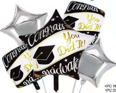 120 Packs Graduation Balloon Bouquet 5 Pcs Star - Balloons & Balloon ...
