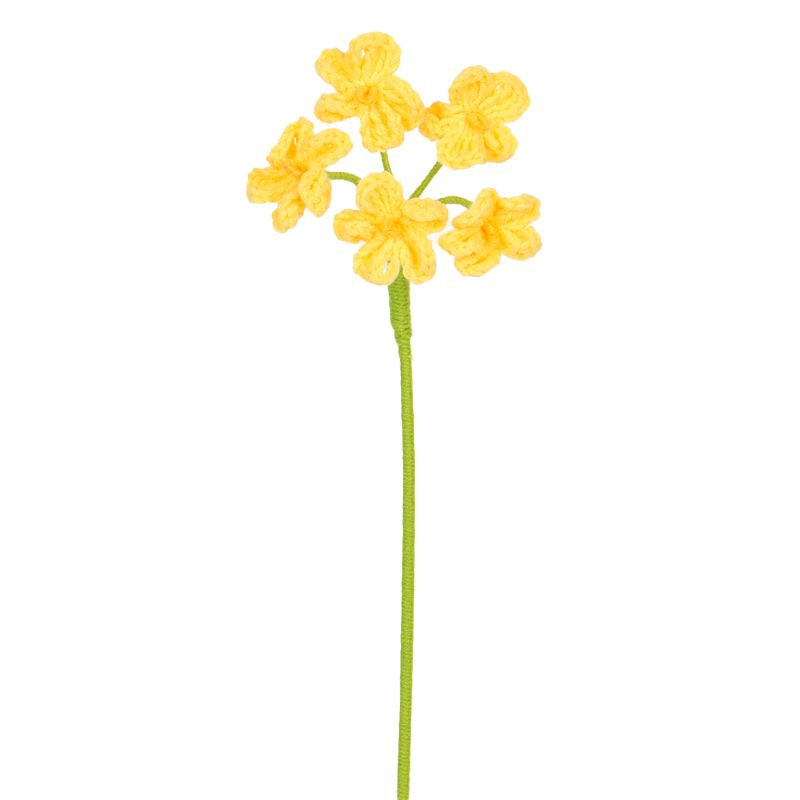 36 pieces Yellow Crochet Forget Me Nots For Bridal Bouquets - Sunshine ...
