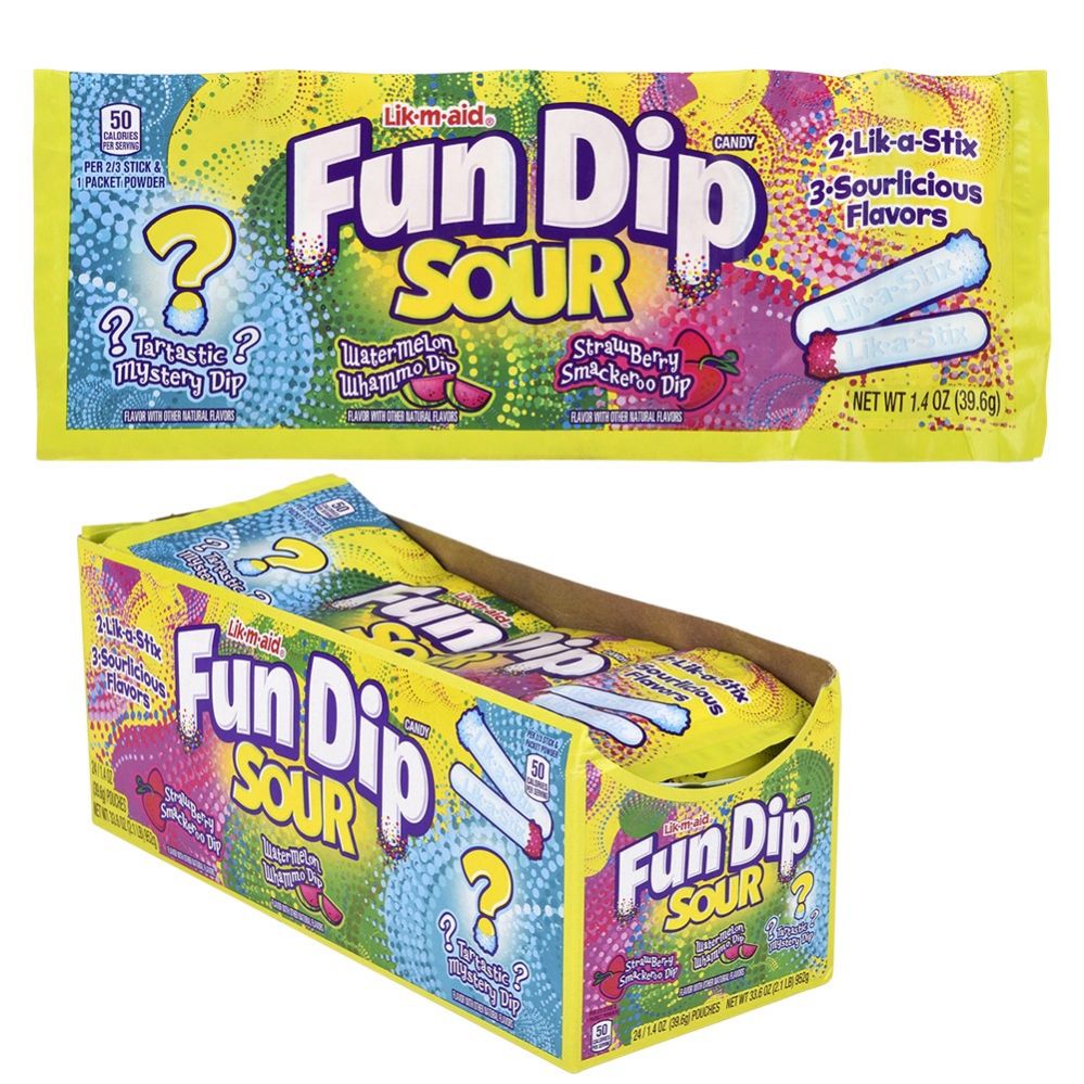 288 pieces Fun Dip Sour 24ct - Food & Beverage - at - alltimetrading.com