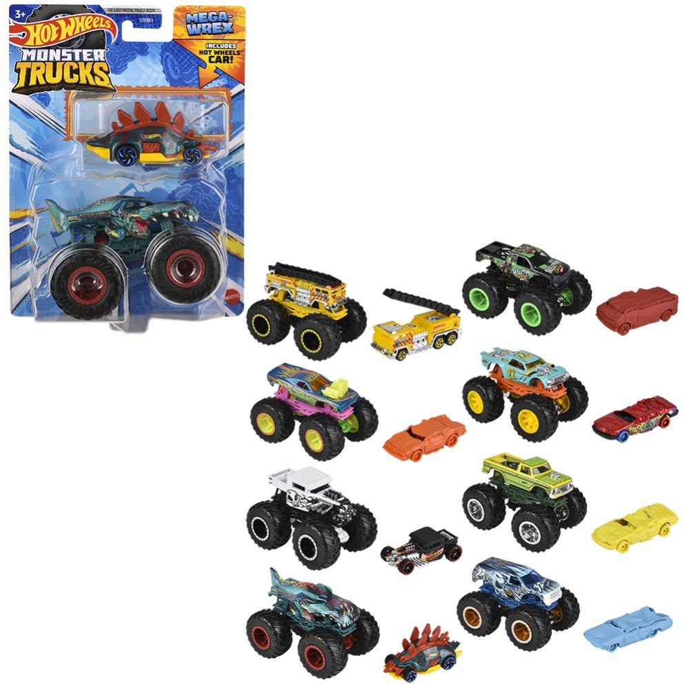 8 pieces Mattel Hot Wheels Monster Truck Asst - Car, Planes, Trains ...