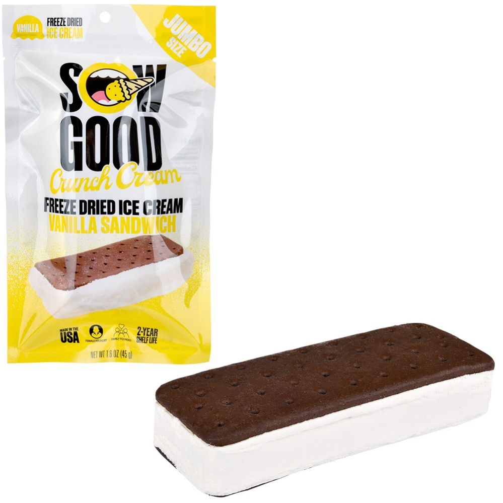 12 pieces Sow Good Freeze Dried Ice Cream Jumbo Vanilla - Food ...